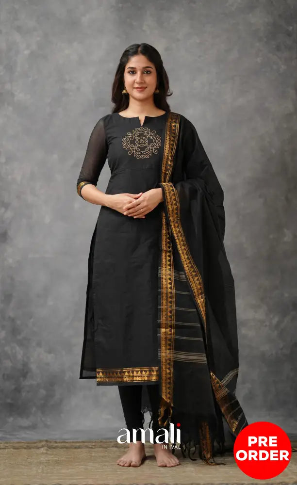 Meera Cotton Salwar - Black - PRE ORDER – Amali Salwars